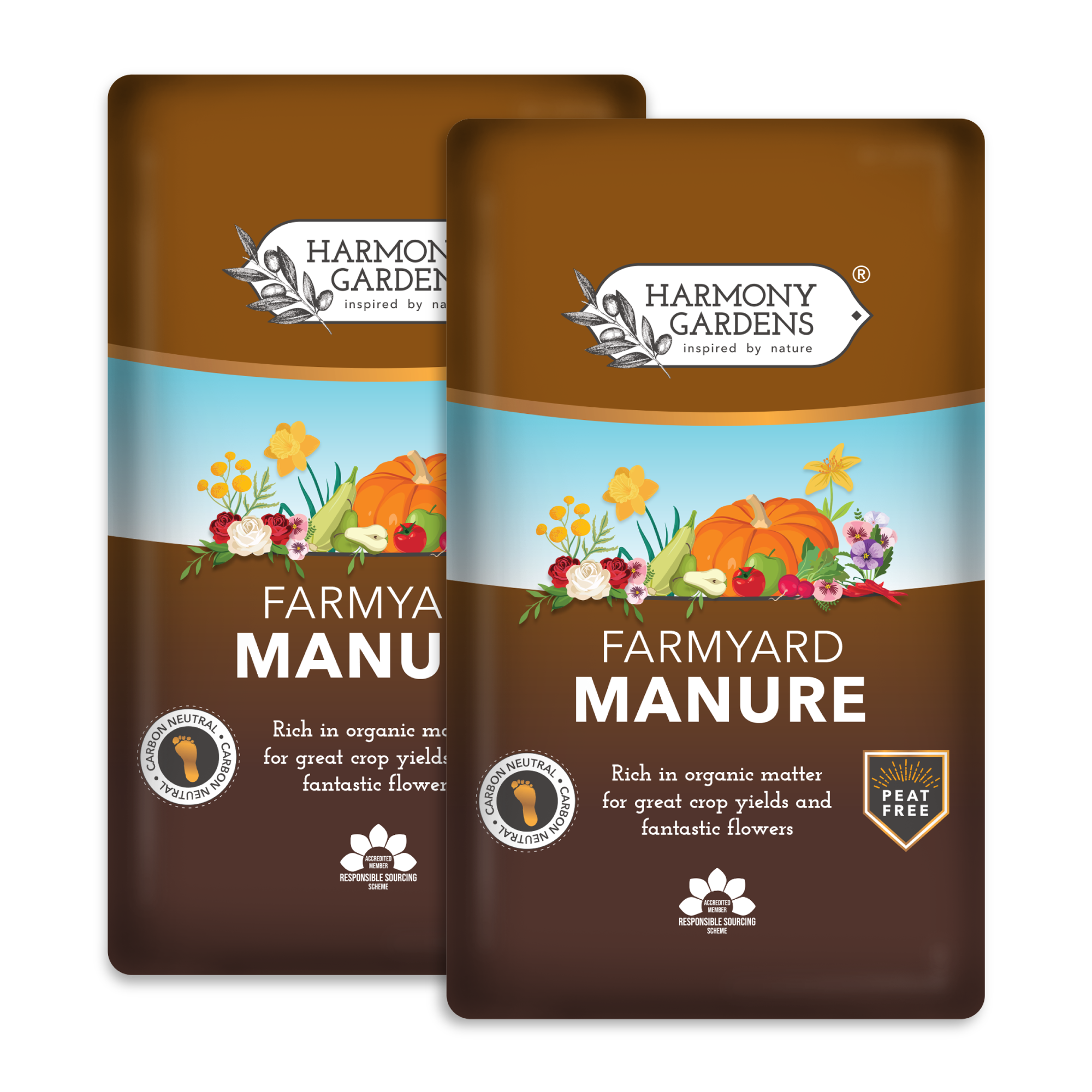 Harmony Gardens Farmyard Manure 50L x 2 - Harmony Gardens Carbon Neutral Harmony Gardens Farmyard Manure 50L x 2 - Harmony Gardens Carbon Neutral